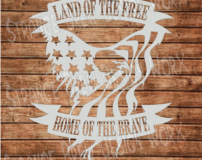 DXF, SVG, Cut File, File, CNC, Plasma, Laser, Eagle, Flag, 2nd ...