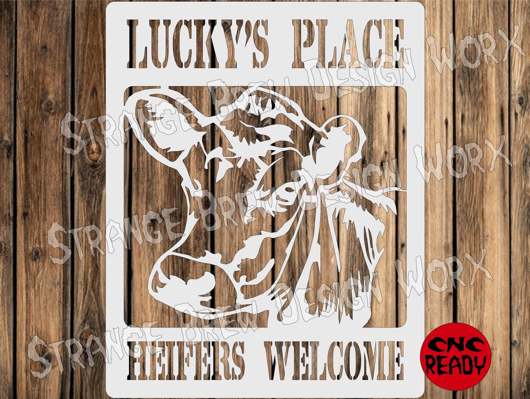 Cow Sign Heifer Sign DXF File Svg / Png / Pdf / Eps / Ai File Cnc ...