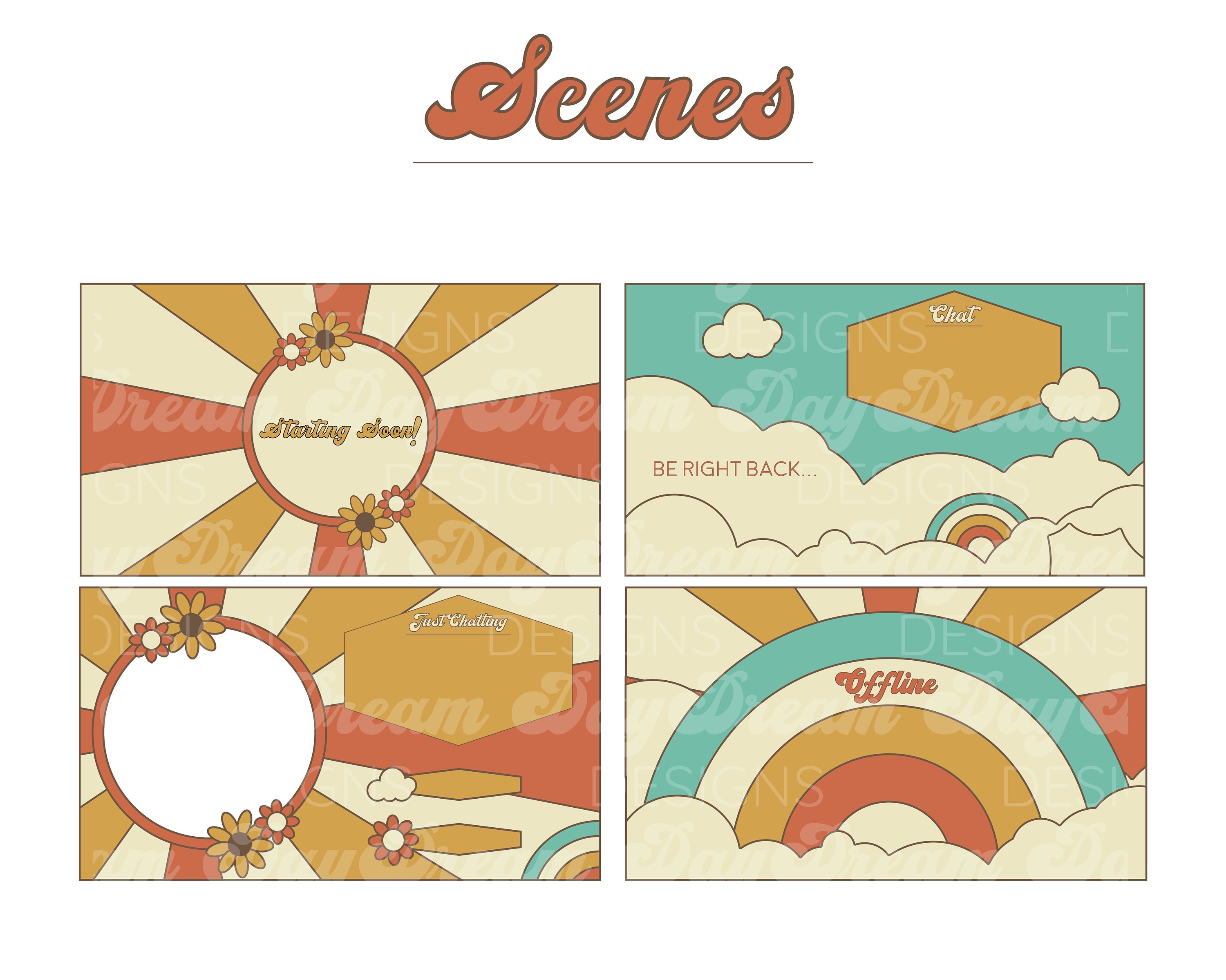Retro Revive 70s Stream Assets - Etsy