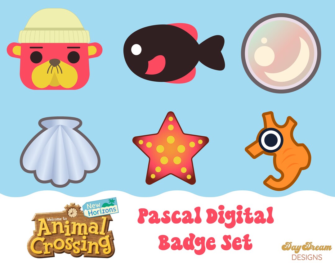 ACNH Pascal Badge Set | Streaming Assets - Etsy