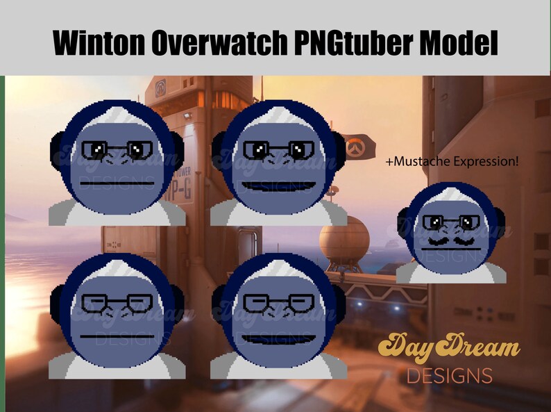 Derpy Winston Pngtuber Model winton Overwatch - Etsy