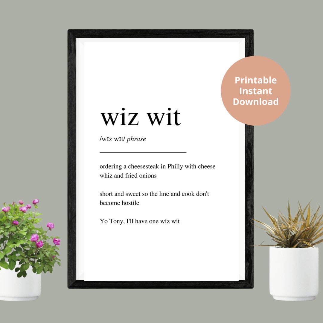 Wiz Wit Print | Instant Digital Download | Printable | Philadelphia ...