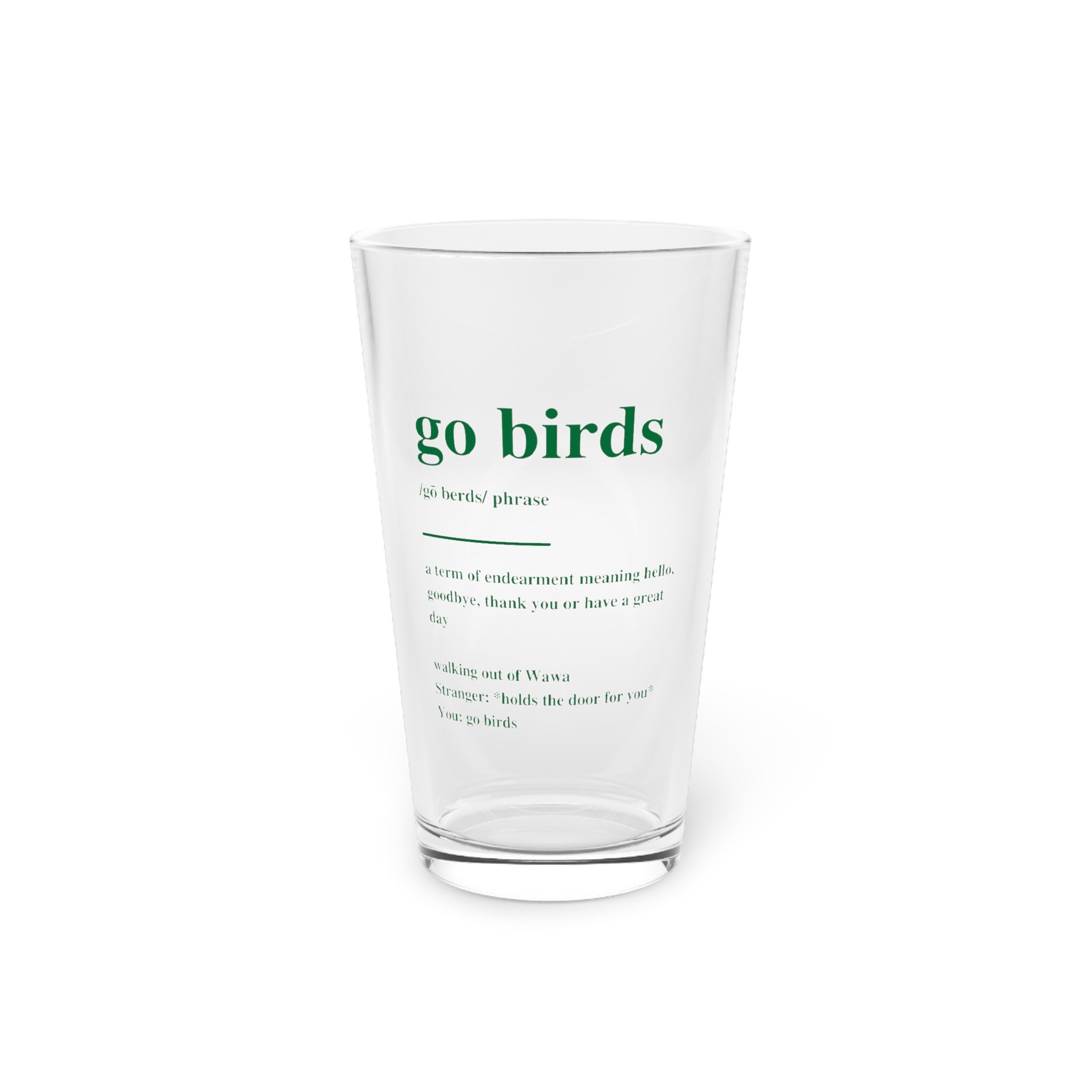 Go Birds Definition Pint Glass Philadelphia Eagles Philly Gifts Philly ...