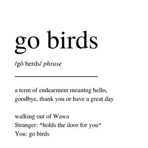 Go Birds Print | Instant Digital Download | Printable | Philadelphia ...