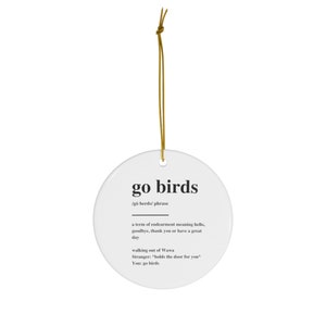 Go Birds Definition Ceramic Ornament | Philadelphia Eagles Gift - Etsy