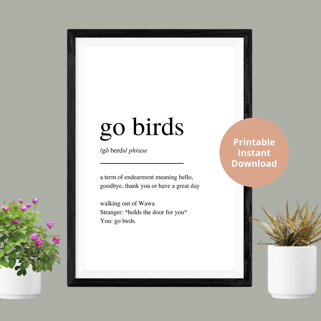 Go Birds Print | Instant Digital Download | Printable | Philadelphia ...