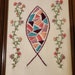 Framed Crewel Christian Fish Symbol Art - Etsy