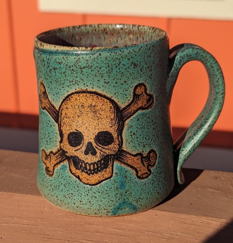 Skull and Crossbones Mug - Etsy