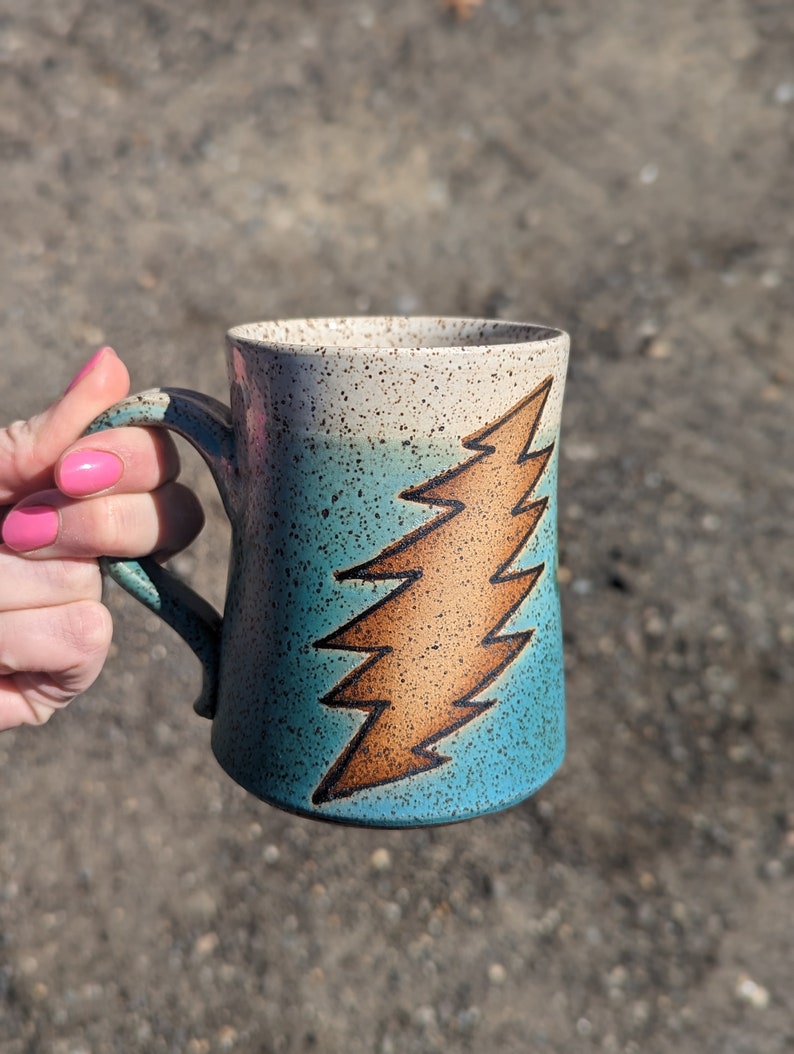 Grateful Dead Lightning Bolt Mug - Etsy