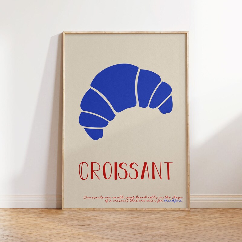 Croissant Art - Etsy