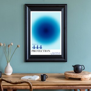 444 Angel Number Protection Aura Poster, Gradient Aura Poster, 444 ...