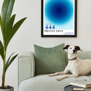 444 Angel Number Protection Aura Poster, Gradient Aura Poster, 444 ...