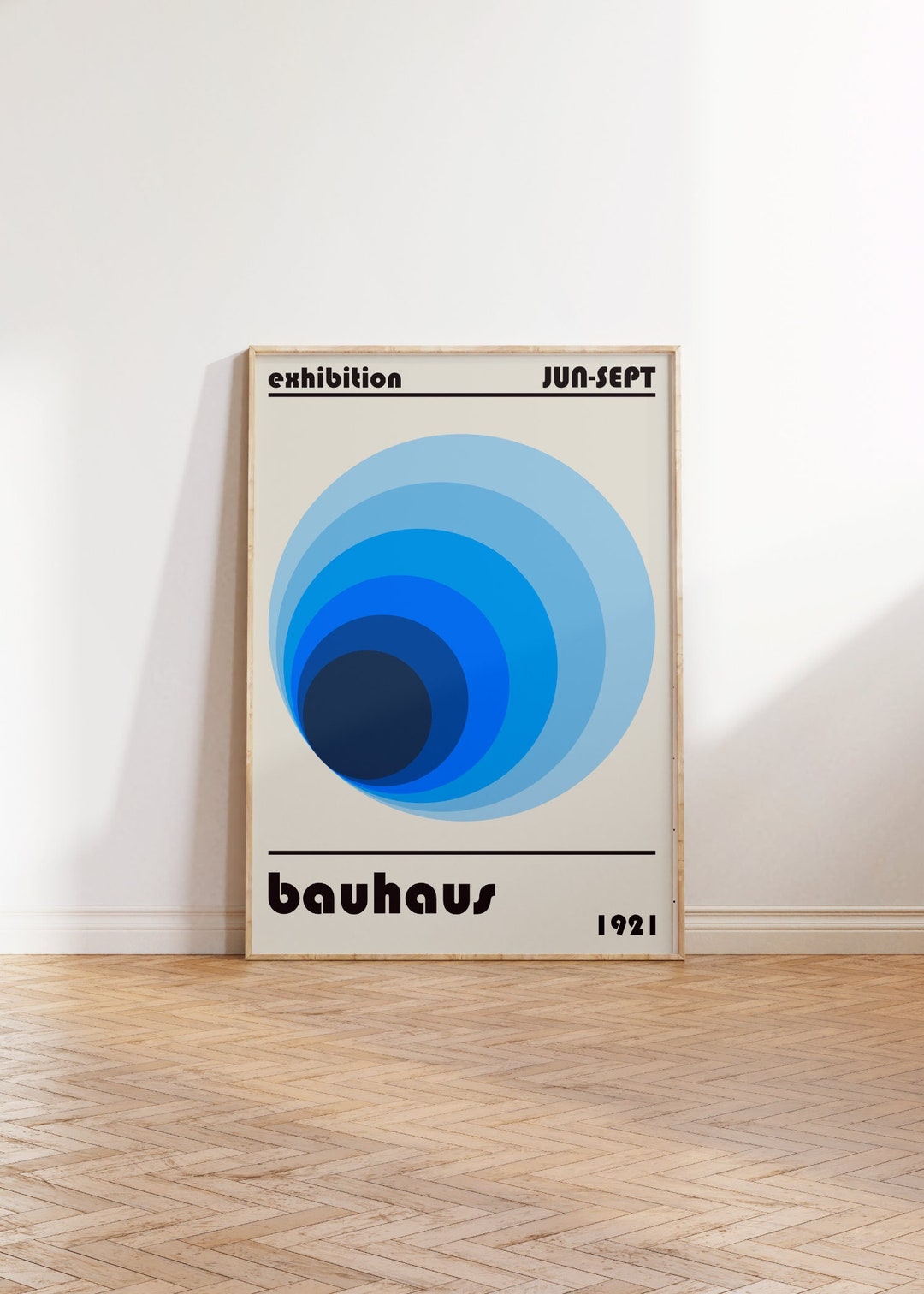 Bauhaus Poster Circular Bauhaus Bule Print Bauhaus - Etsy