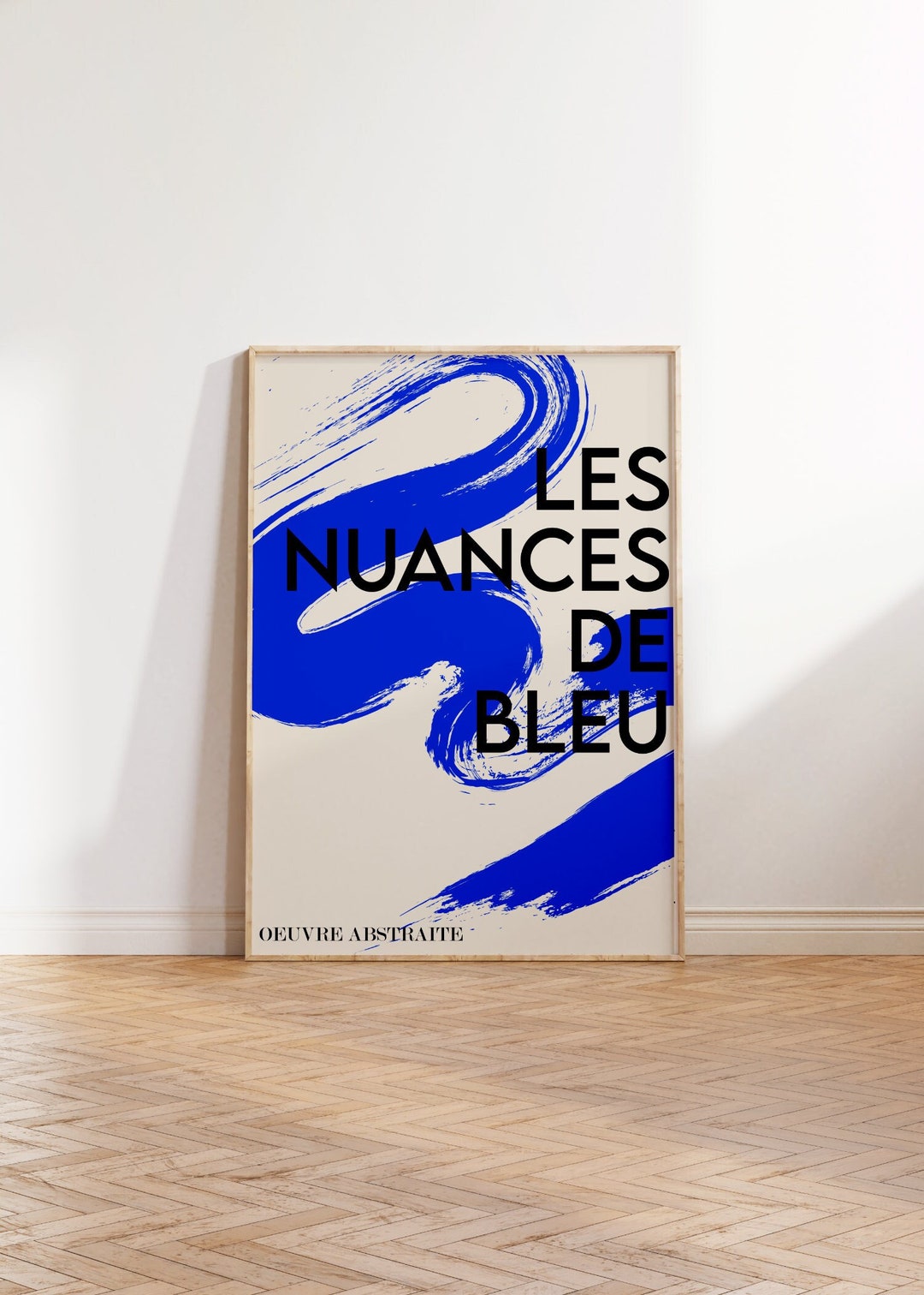 Abstract Blue Wall Art, Bauhaus Blue Poster, Modern Abstract Print, Les ...