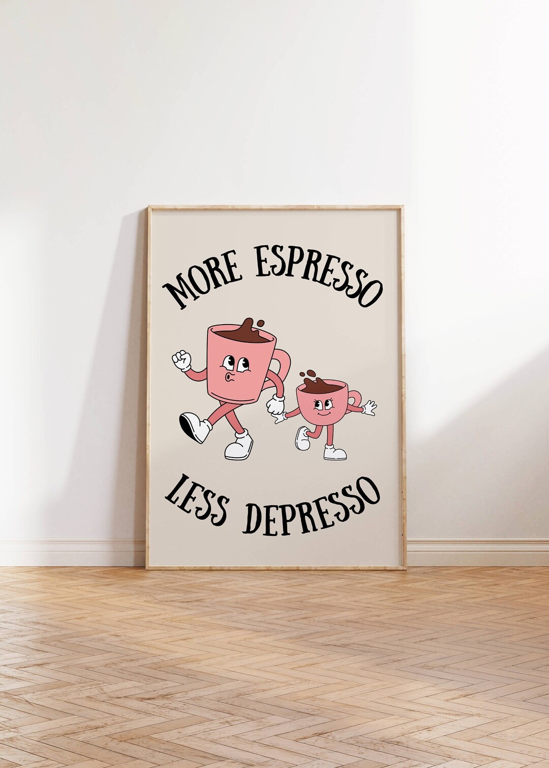 More Espresso Less Depresso Poster, Funny Kitchen Prints - Etsy