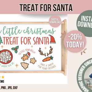 Dear Santa Tray Svg, Snack for Santa, Cookies for Santa Svg, Carrot Svg ...