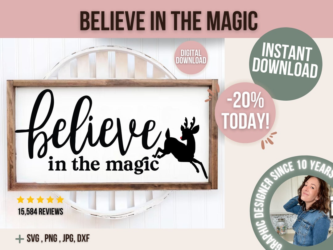 Christmas SVG PNG PDF Believe in the Magic of Christmas Svg - Etsy