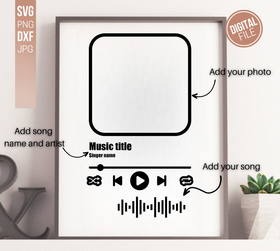 Music Player Svg, Acrylic Song Art, Glass Music Player Svg, Play ...