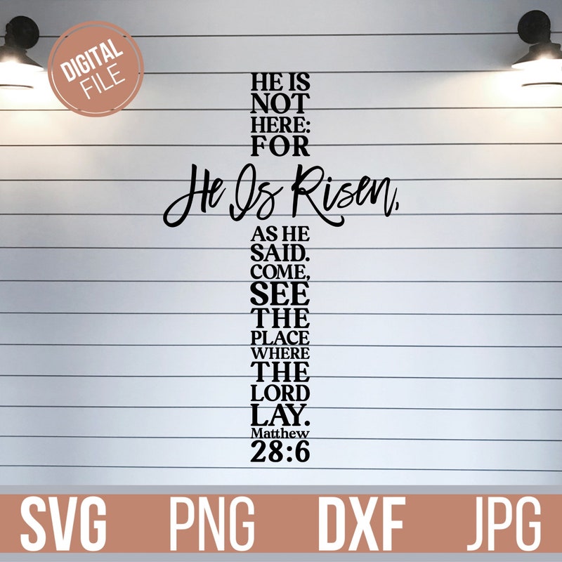 He is Risen Svg - Etsy