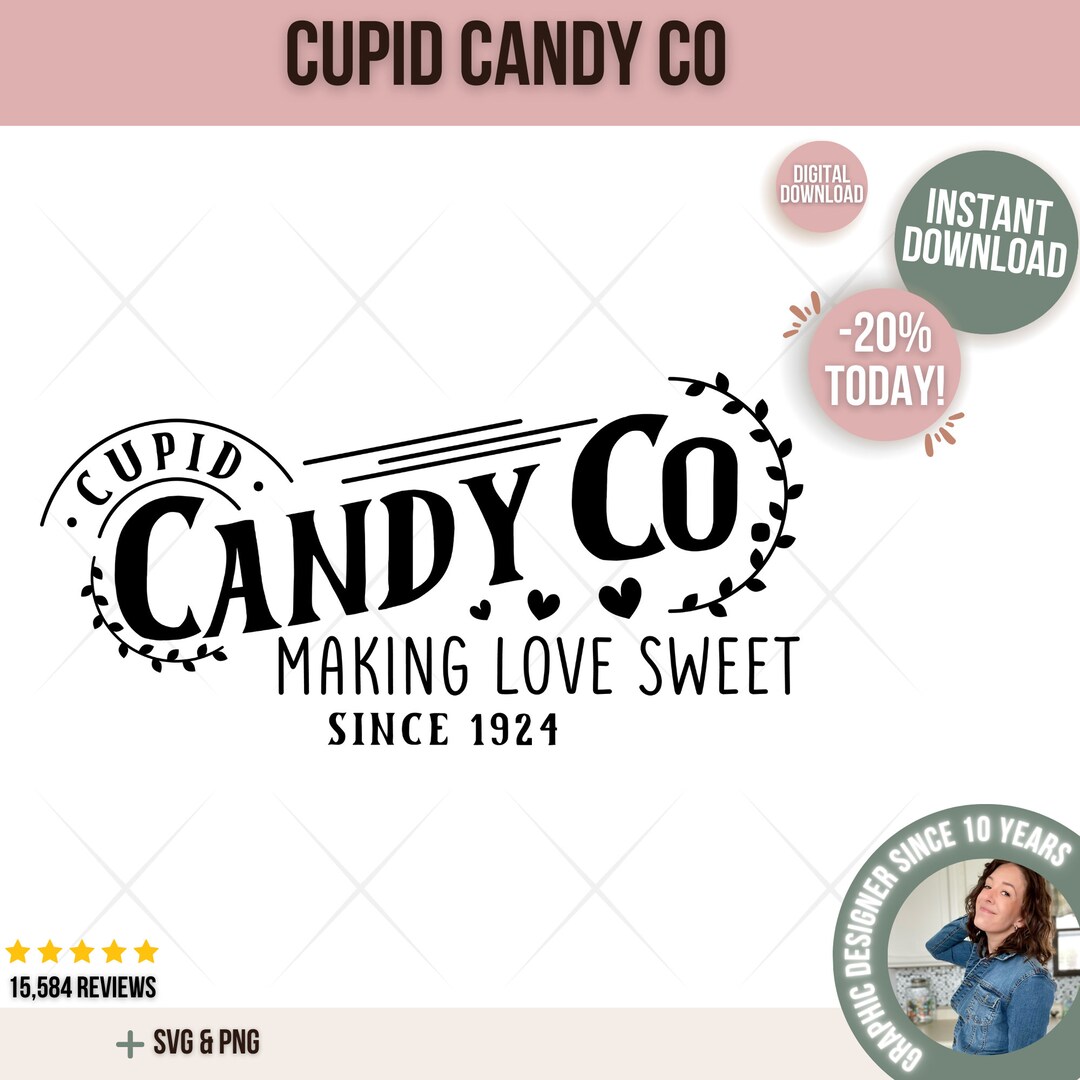 Cupid's Candy Co Svg, Valentine Svg, Valentines Sign Svg, Valentine's ...