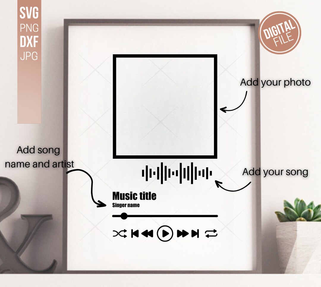 Music Player Svg, Acrylic Song Art, Glass Music Player Svg, Play ...