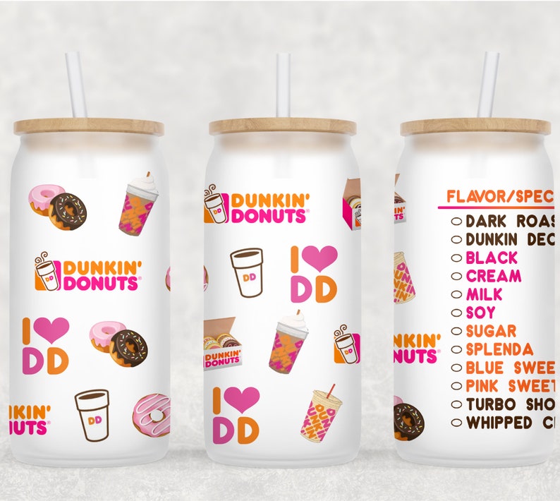 Dunkin Donuts Libbey Glass Wrap Libby Glass Can Wrap Dunkin - Etsy
