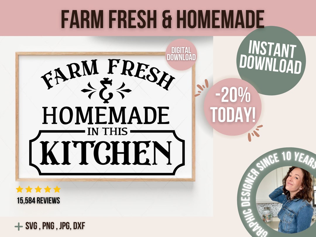 Farm Fresh Svg, Farm Fresh Sign Svg, Farmhouse Svg, Home Svg, Kitchen ...