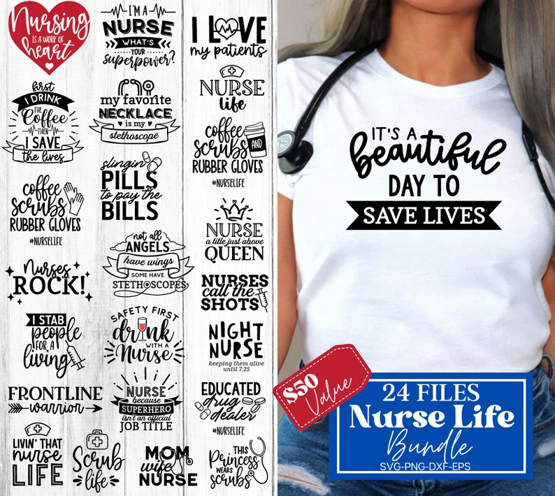 Nurse SVG Bundle Nurse Quotes SVG Doctor Svg Nurse - Etsy