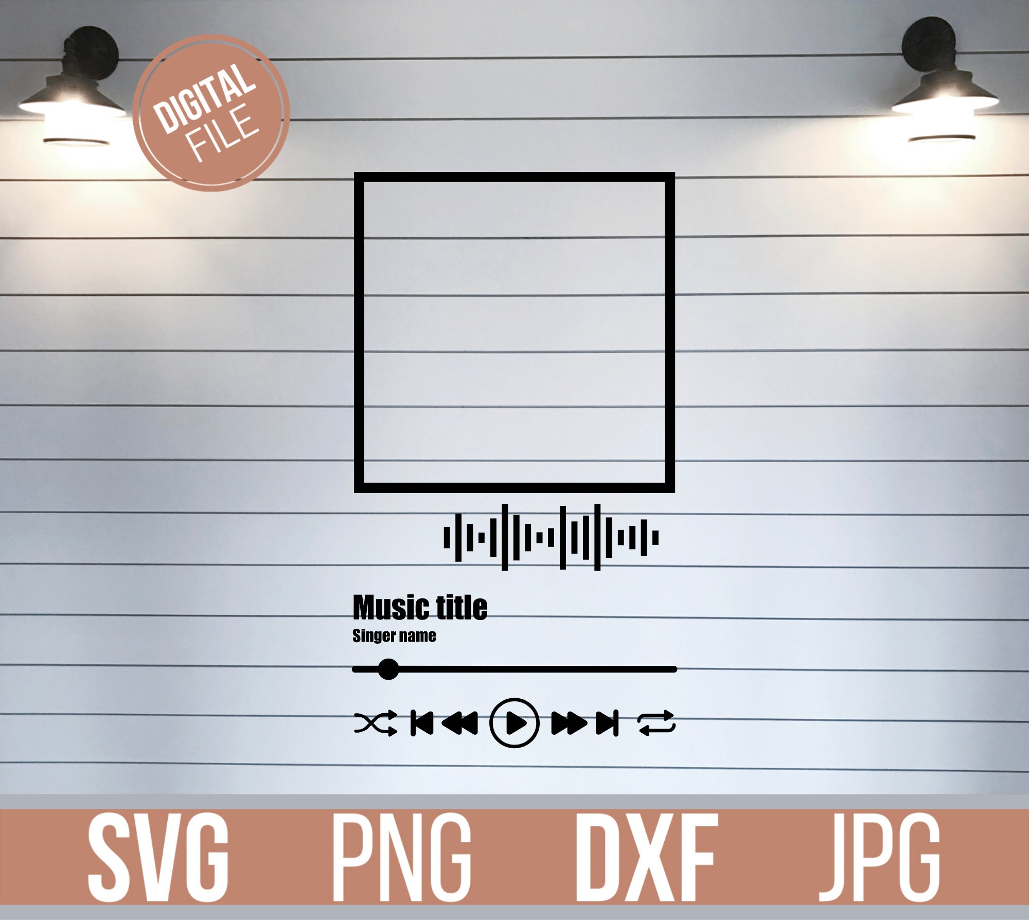 Music Player Svg, Acrylic Song Art, Glass Music Player Svg, Play ...