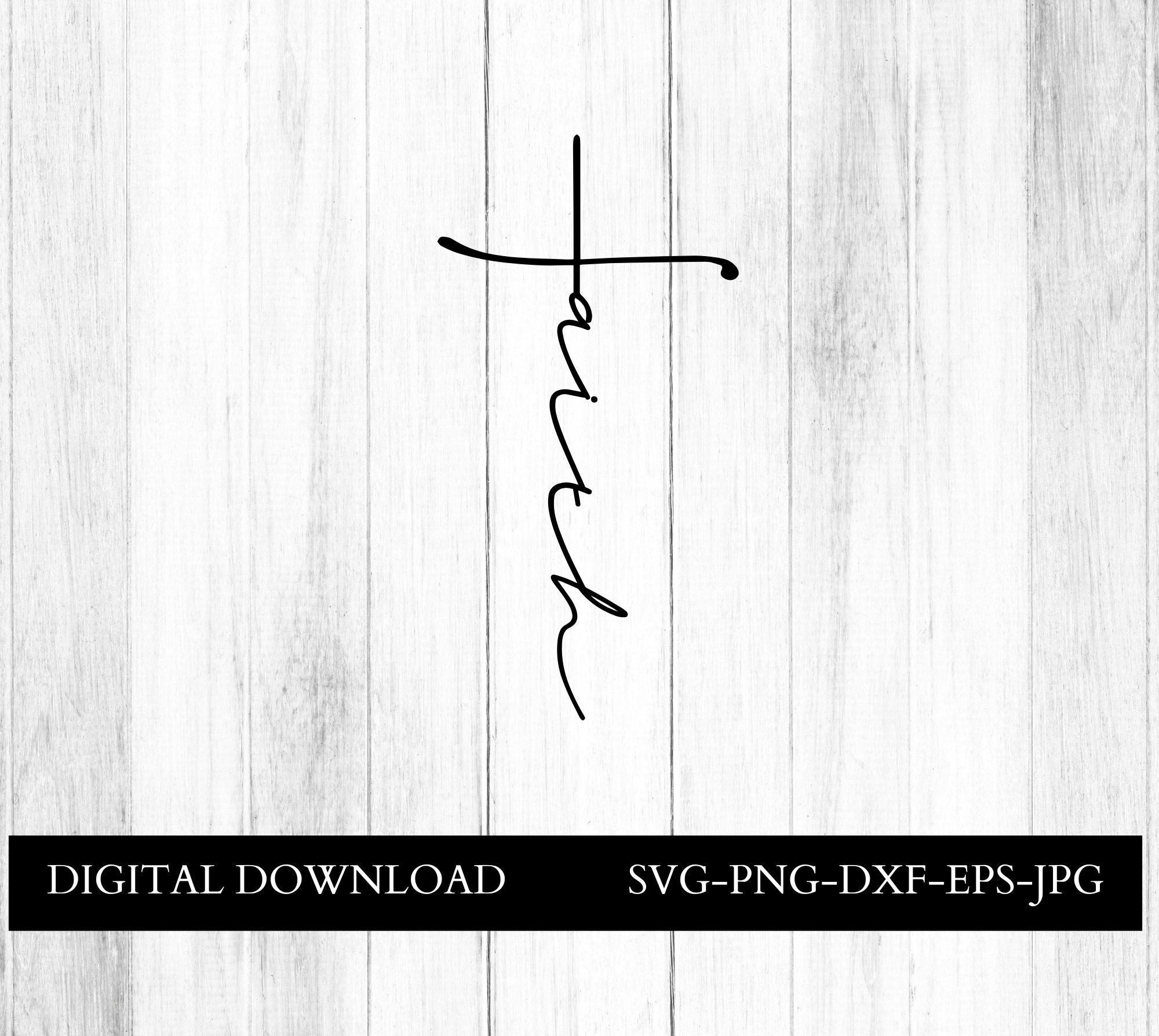 Faith Cross SVG Faith SVG File for Cricut Cross SVG Digital - Etsy