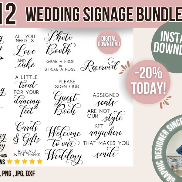 Wedding Sign Svg - Etsy