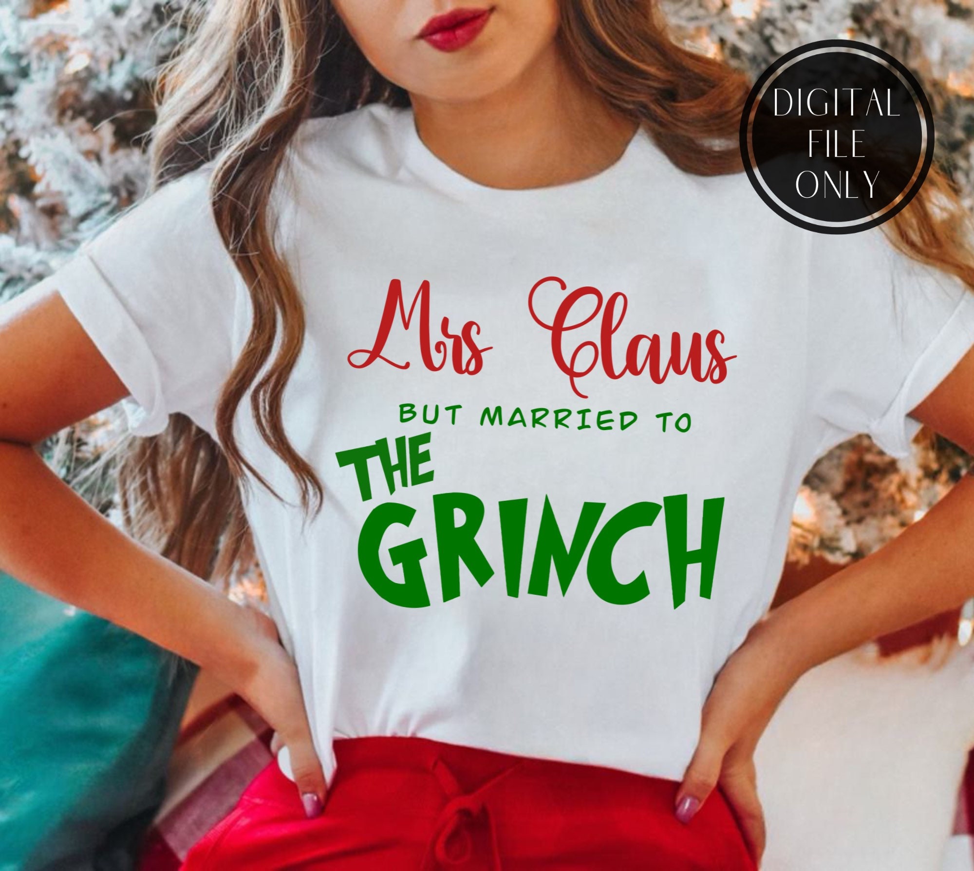 Mrs. Claus but Married to the Grinch Svg Married Christmas - Etsy Canada