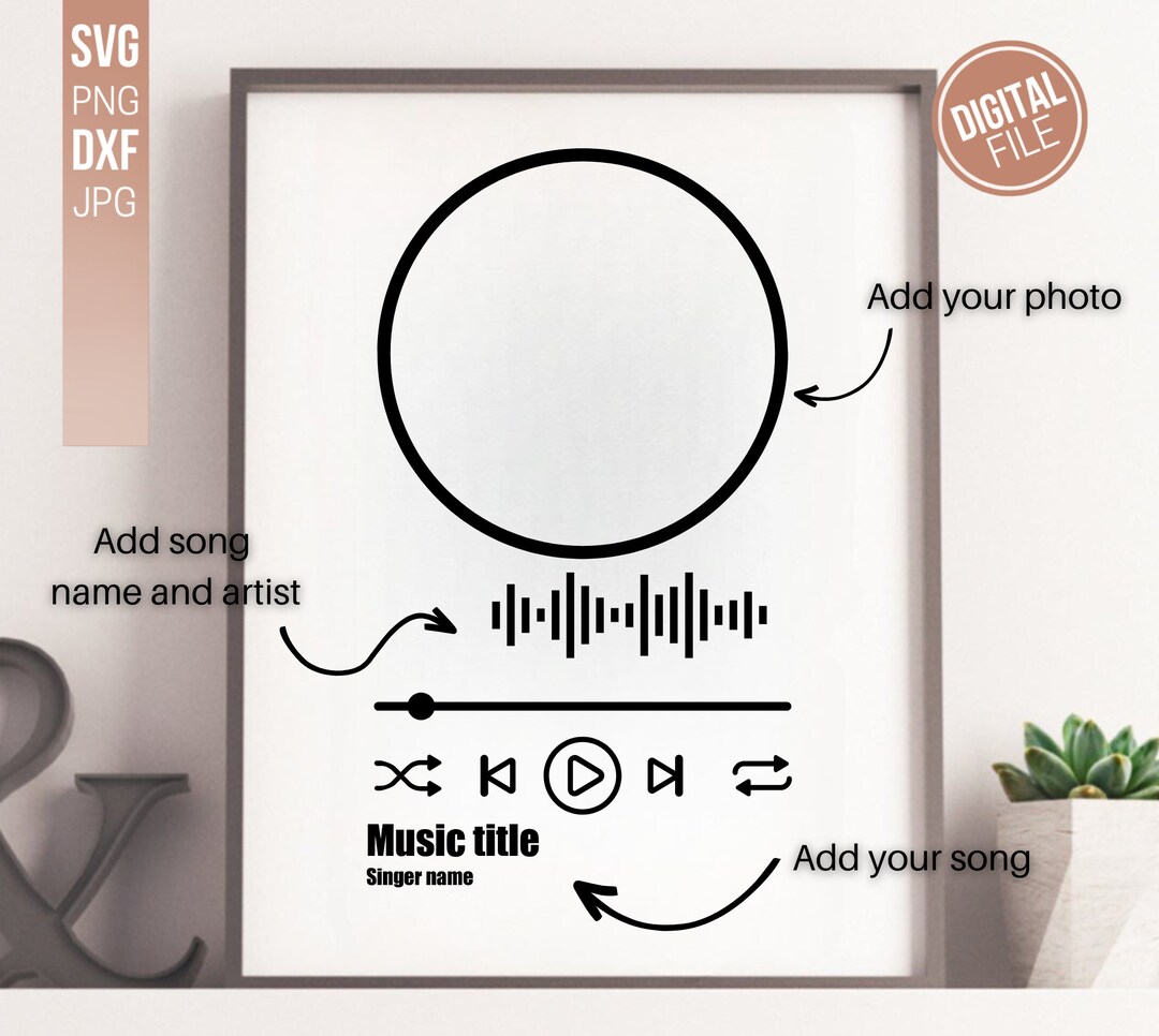 Music Player Svg, Acrylic Song Art, Glass Music Player Svg, Play ...