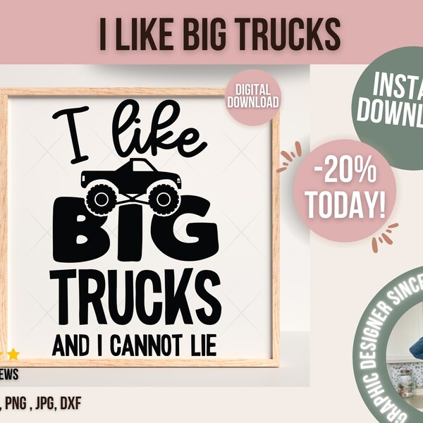 I Like Big Trucks and I Cannot Lie Shirt Svg - Etsy