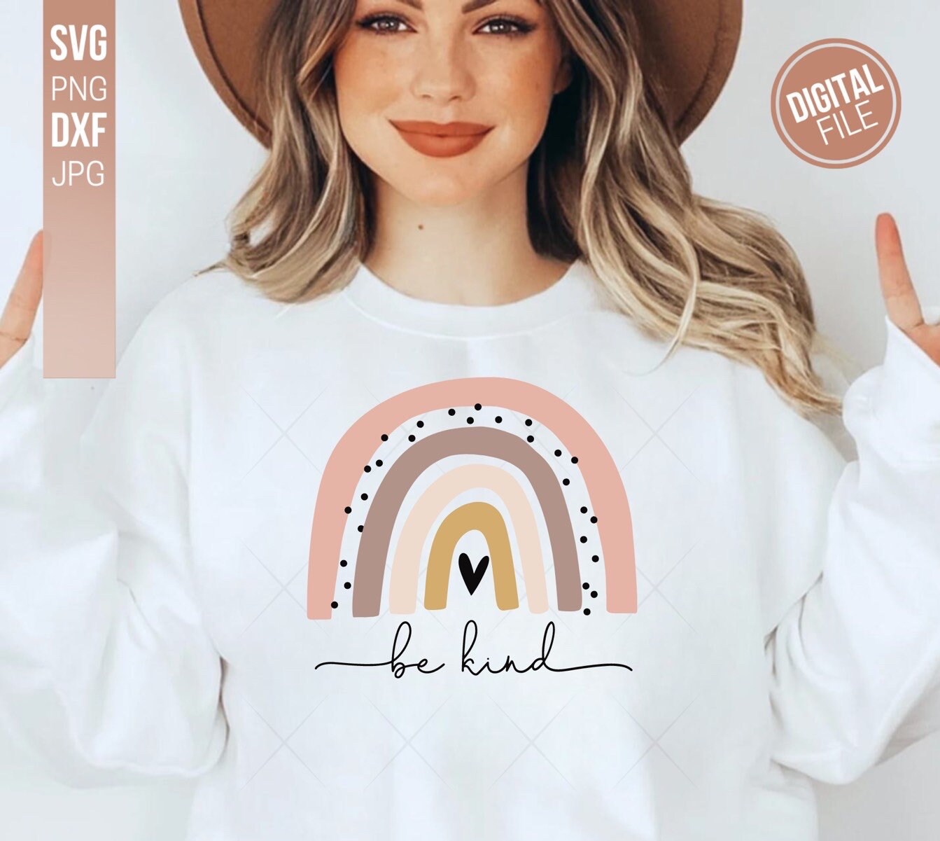 Be Kind Rainbow Svg Rainbow PNG File for Cricut Be Kind PNG - Etsy