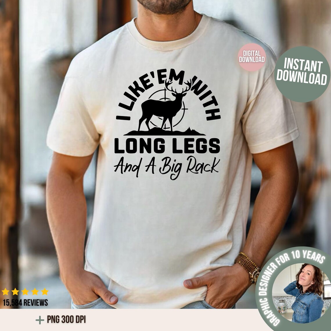 I Like Em With Long Legs and A Big Rack Svg Png, Fathers Day Svg, Deer ...