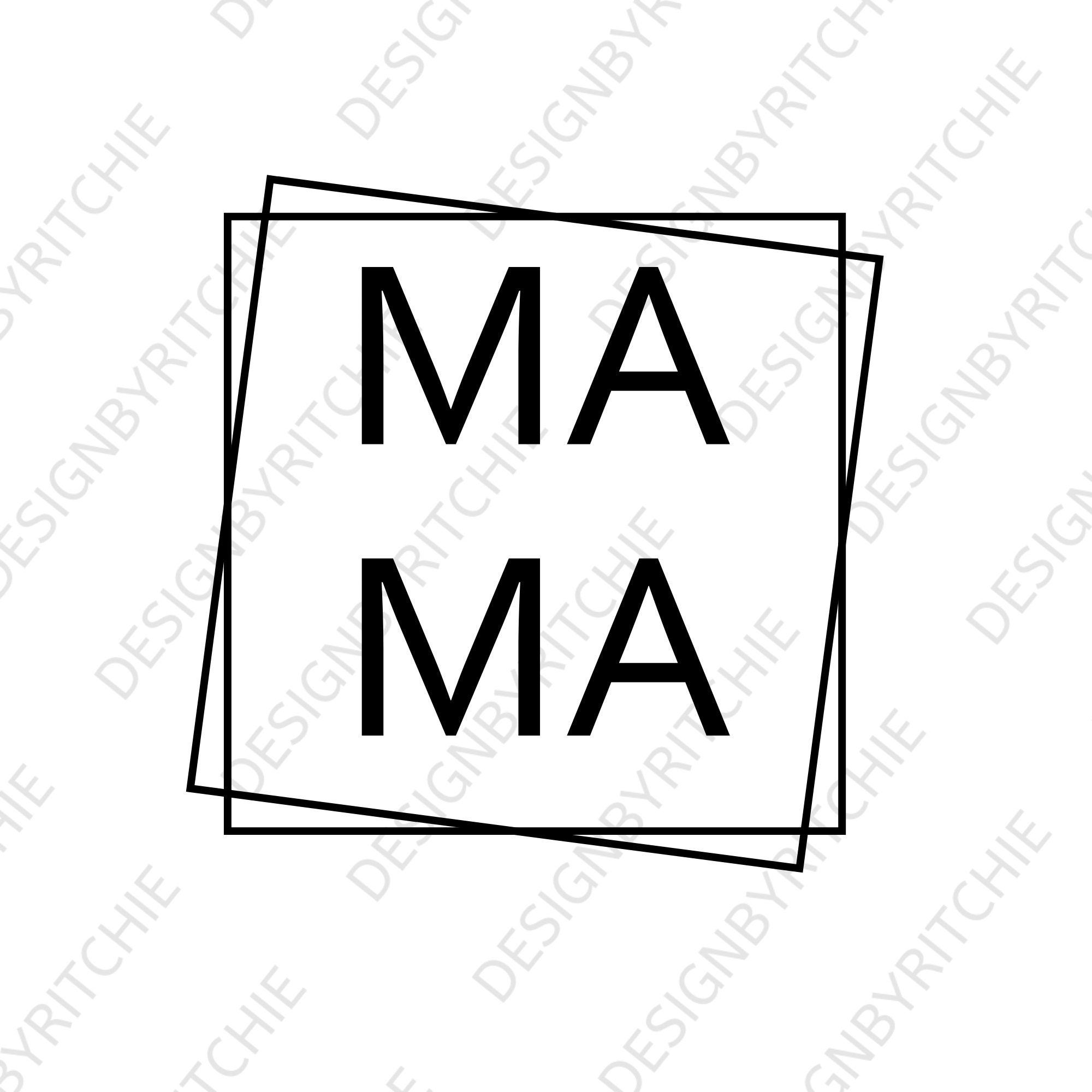 Mama SVG Mama Square SVG Mama Box Cut File Digital | Etsy