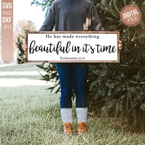 He Has Made Everything Beautiful in It Time Svg, Bible Verse Svg ...
