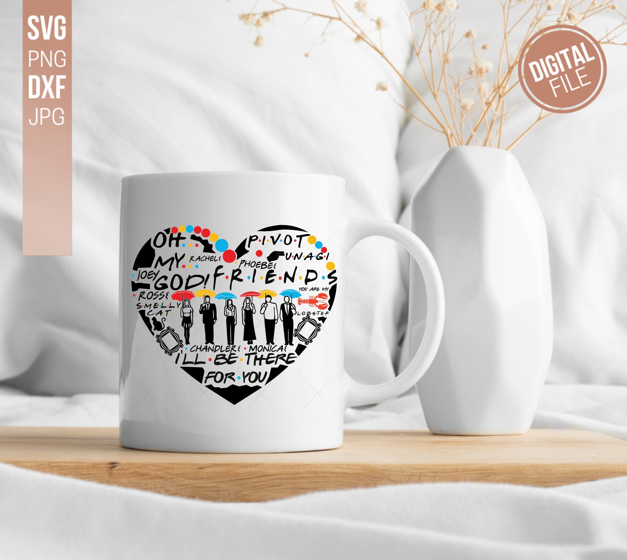 Friends TV Show Quote Svg, Friends Svg, Rachel Phoebe Monica Chandler ...