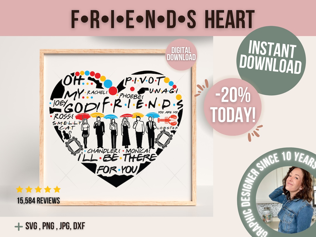 Friends TV Show Quote Svg, Friends Svg, Rachel Phoebe Monica Chandler ...