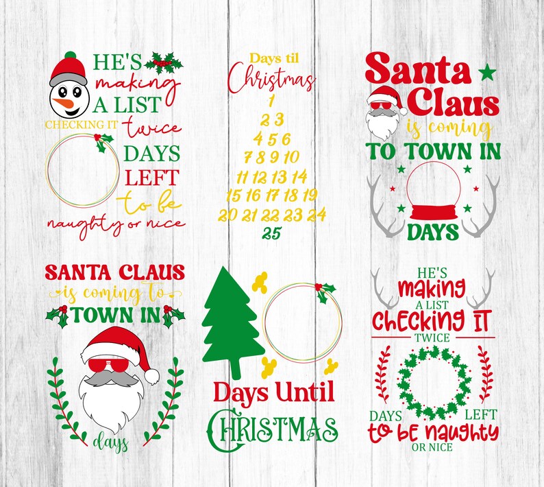 Christmas Countdown SVG Bundle Christmas Svg Christmas - Etsy Canada