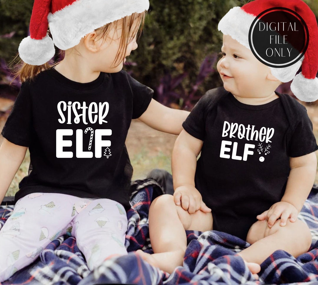 Brother Elf SVG, Sister Elf SVG , PNG, Dxf, Eps, Christmas Svg, Cute ...