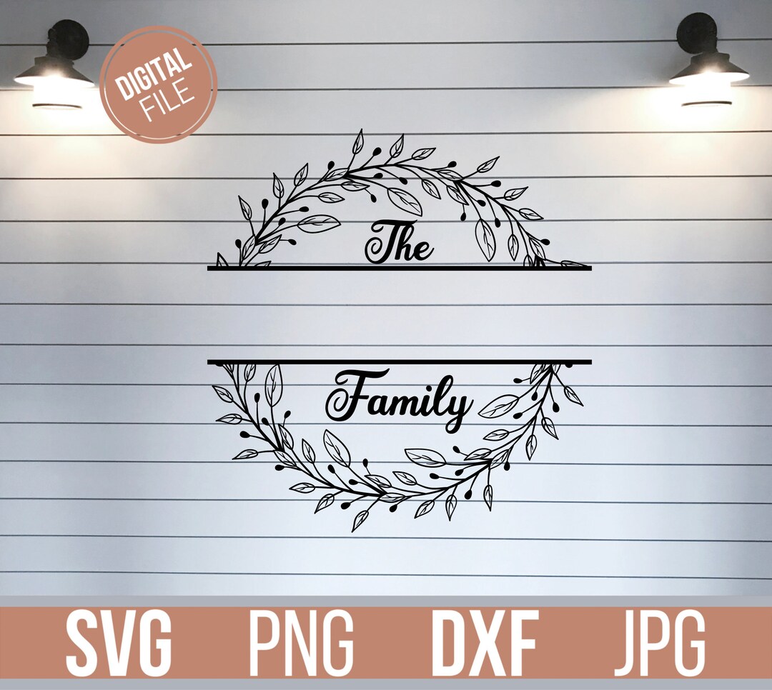 Family Monogram SVG, Monogram SVG, DXF, Jpg, Png, Eps, Family Last Name ...
