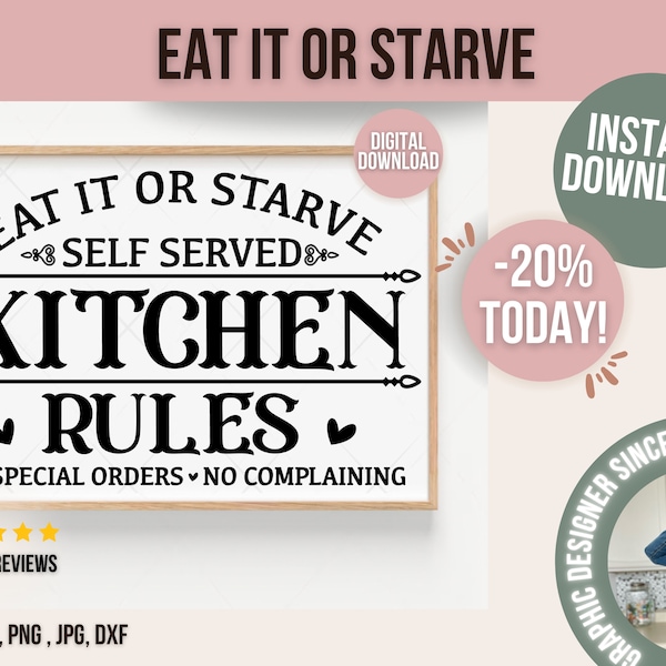 Eat Kitchen Sign - Etsy