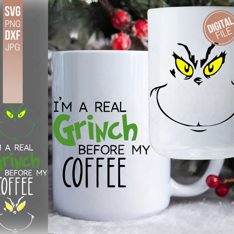 Grinch Coffee Png - Etsy