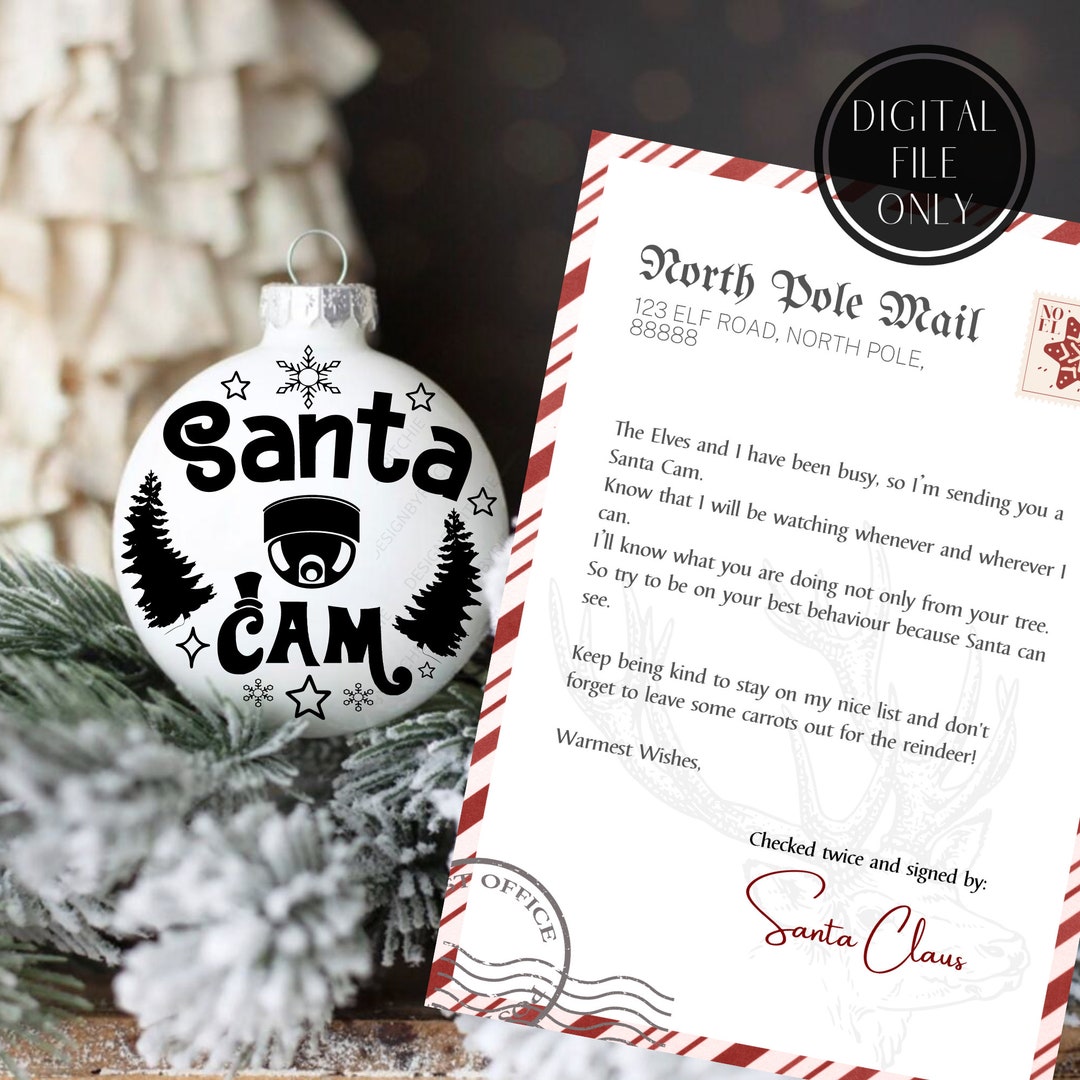 Santa Cam Svg Bundle, Santa Cam Svg, Printable Santa Cam Letter, Kids ...