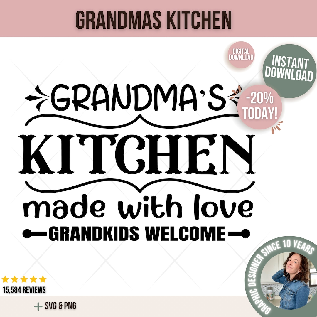 Grandma's Kitchen SVG, Nana's Kitchen Svg, Kitchen Svg, Funny Kitchen ...