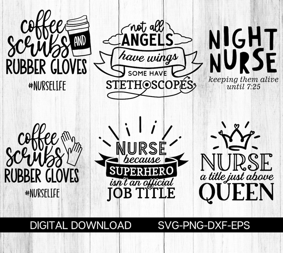 Nurse SVG Bundle Nurse Quotes SVG Doctor Svg Nurse - Etsy