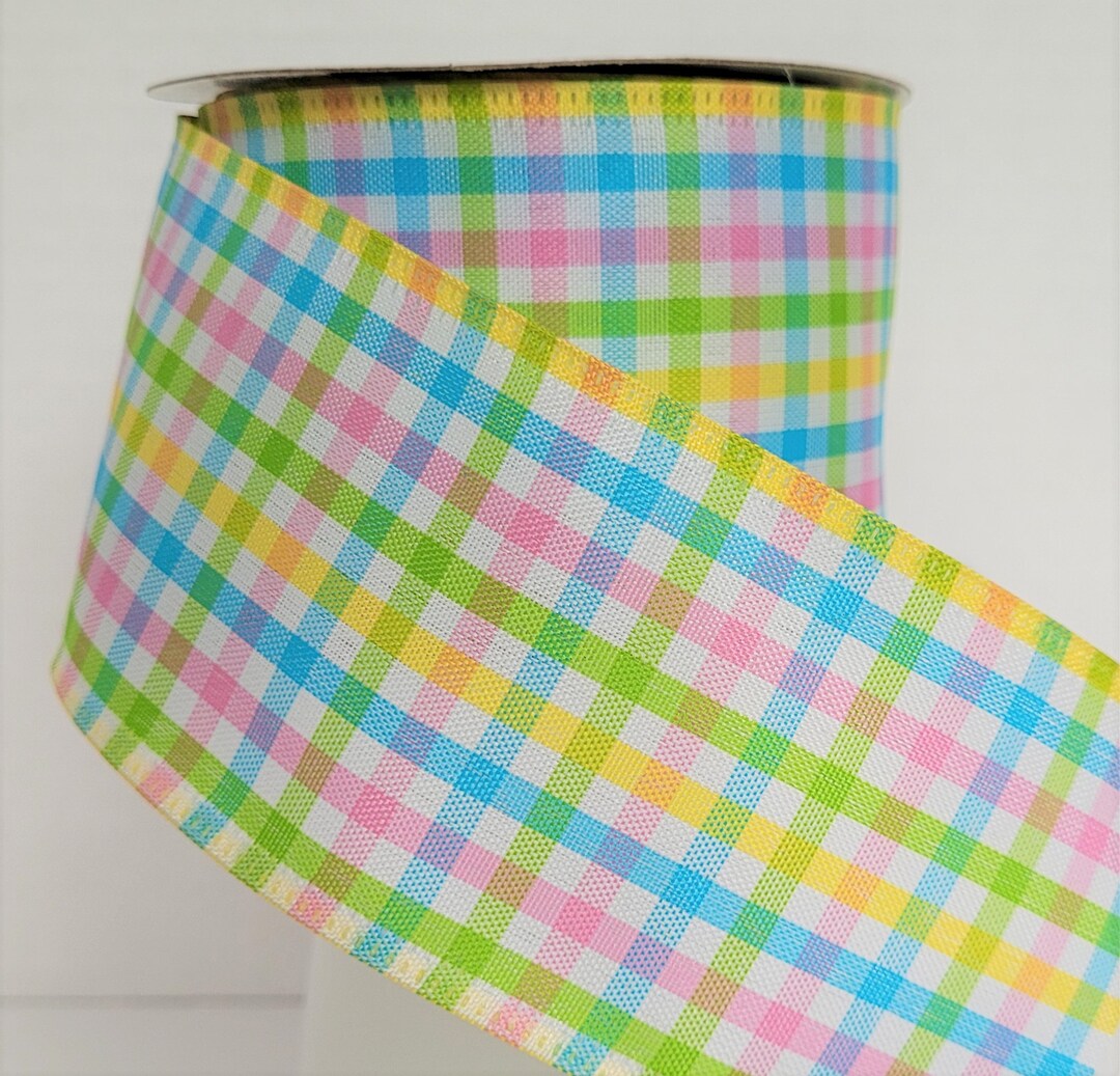 2 1/2 Multi Coloured Gingham Pattern With Pink, Blue, Green, Yellow ...