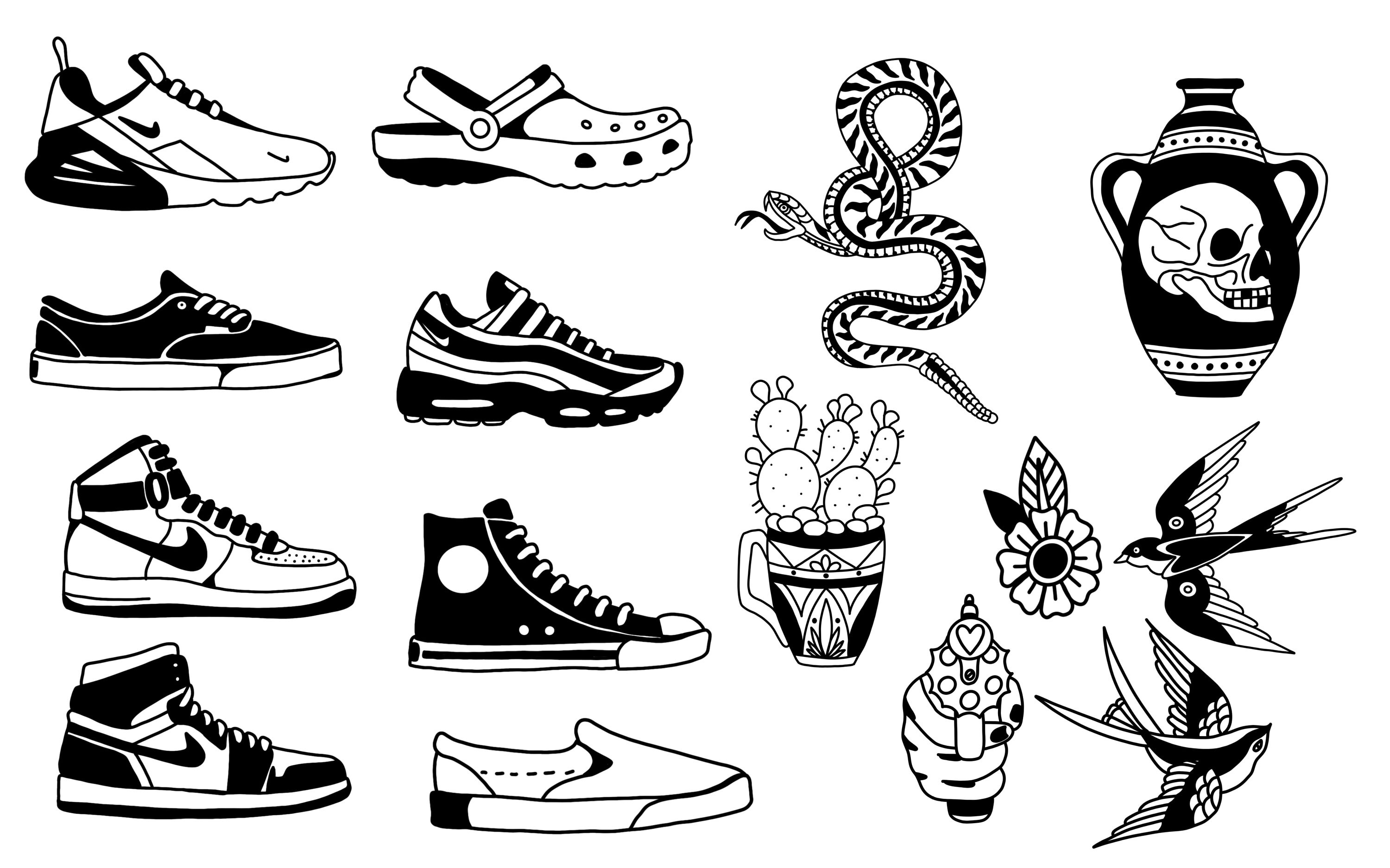 Tattoo Svg Old School Svg Tattoo Flash Svg Commercial - Etsy Canada